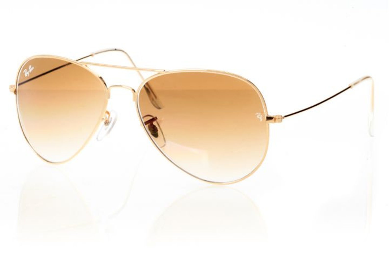 Sunglasses Ray Ban Aviator 3026gold Gold Frame Brown Lens Etsy