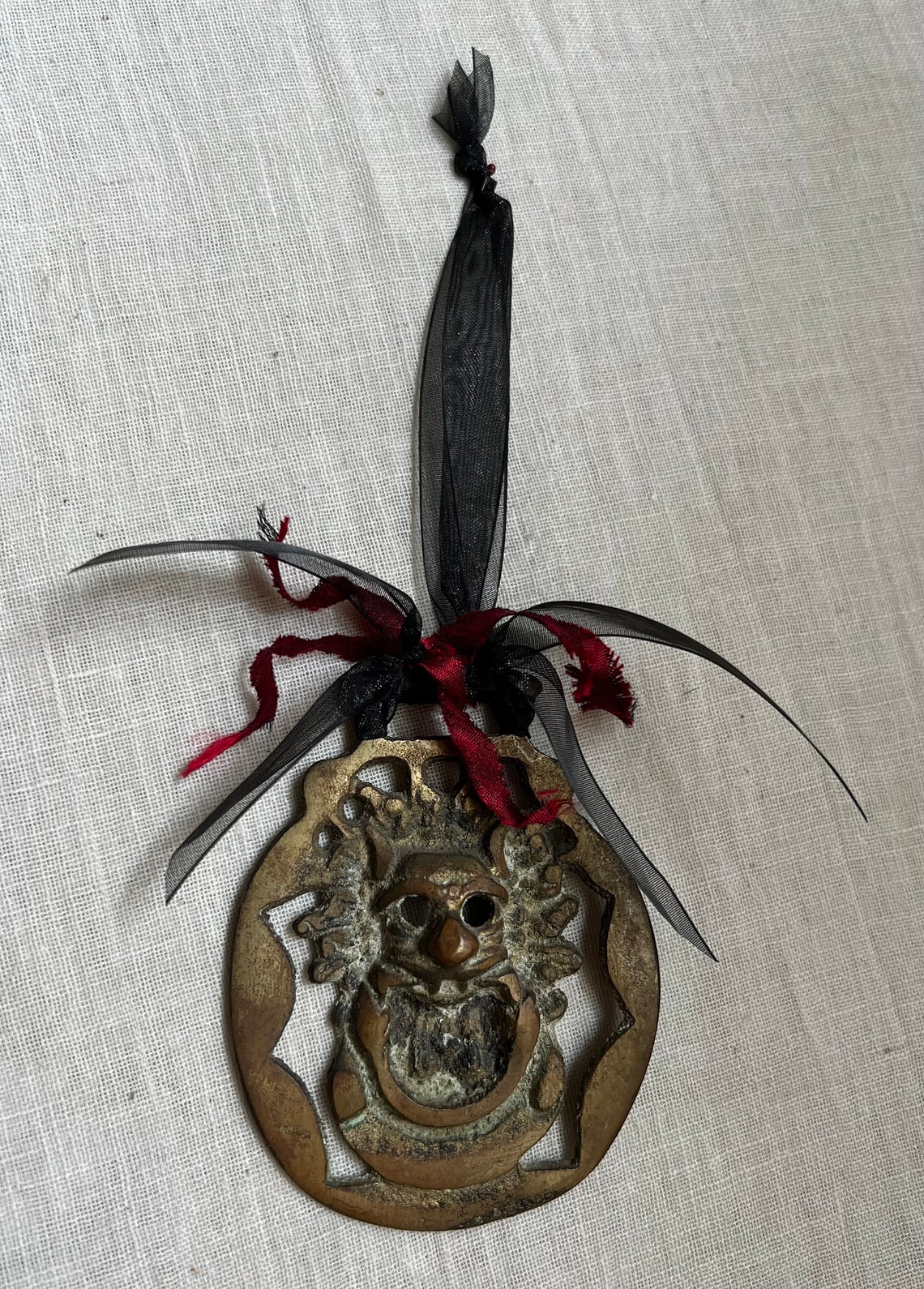 Medieval Hellmouth Talisman, Gothic Antique Brass Ornament - Etsy