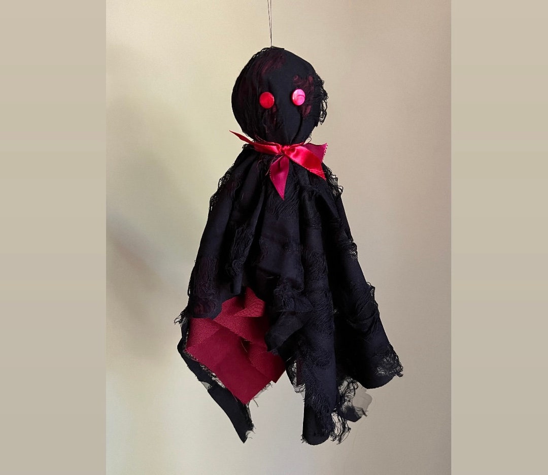 Scarlet the Ghost Poppet, Handmade Vintage Halloween Decor - Etsy