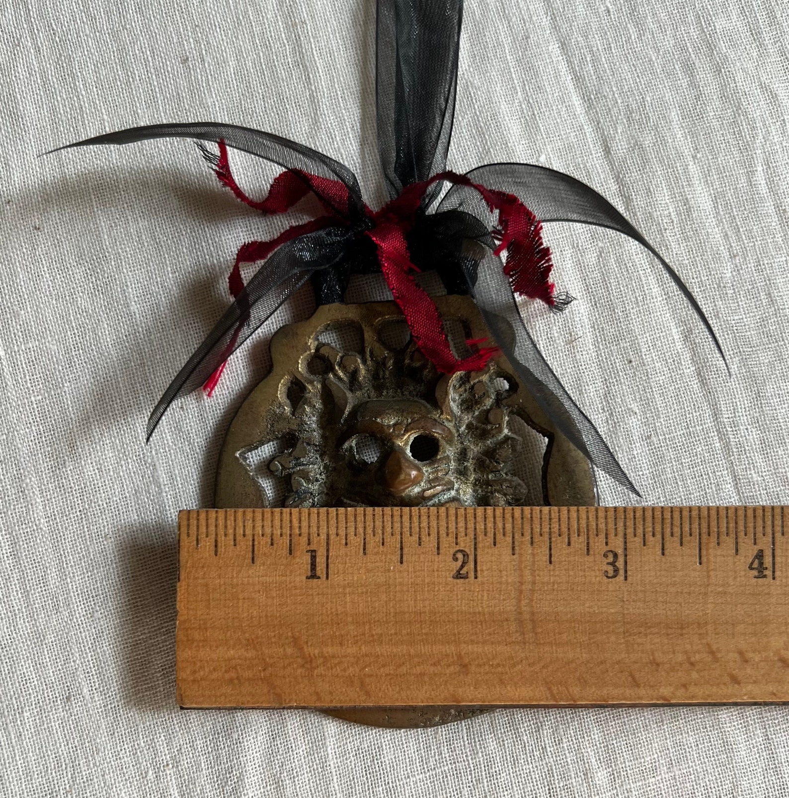 Medieval Hellmouth Talisman, Gothic Antique Brass Ornament - Etsy