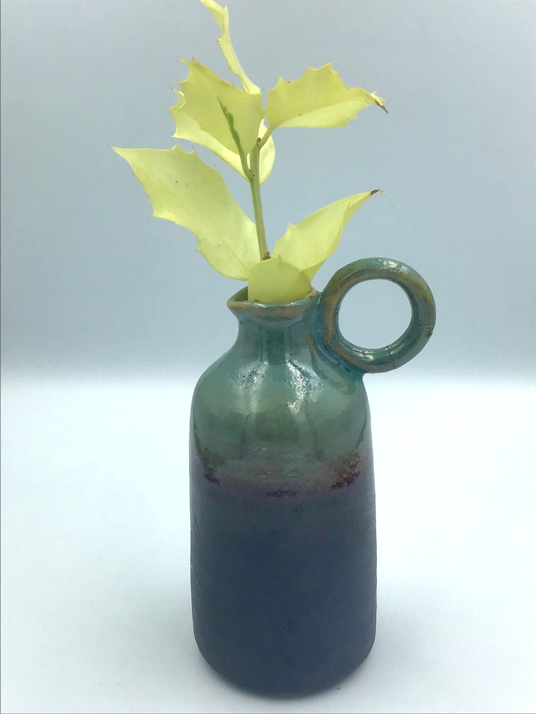 Obsidian Vase, Black Obsidian Vase, Obsidian Bottle Vase, Handmade ...