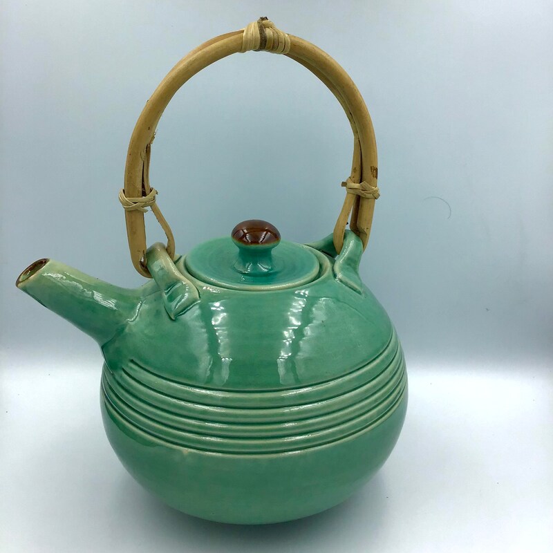 Green Teapot - Etsy