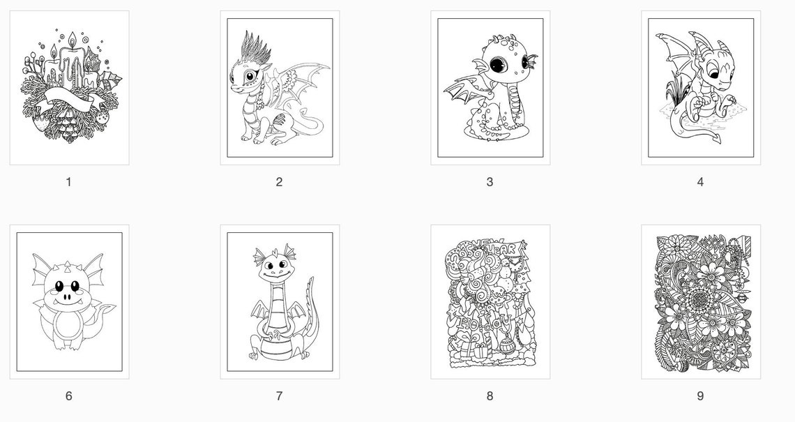 300+ Coloring Pages for Children and Adults - Etsy