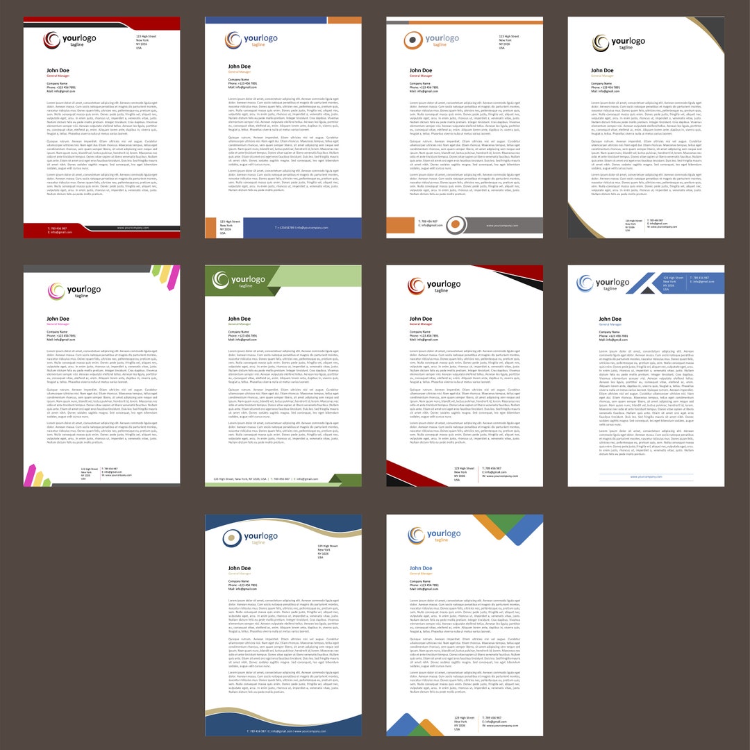 Bundle Package Microsoft Word US Letter and A4 Sizes Business Corporate ...