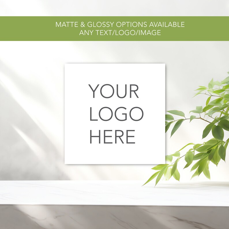 Custom Personalised Square Business Logo | Personalised Sticker ...