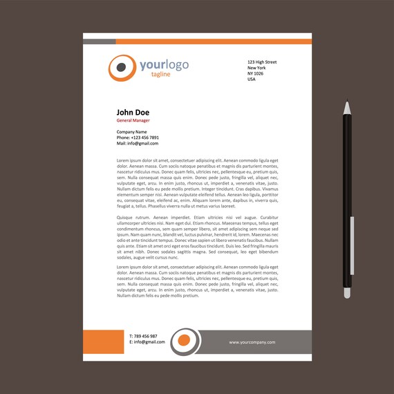 Microsoft Word Letter and A4 Sizes Business Corporate | Etsy