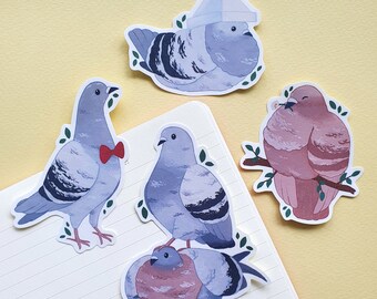 Pigeon Party Sticker Pack - Etsy