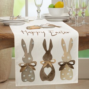 Easter Table Runner, Easter Table Decor, Easter Bunny Table Runner, Seasonal Table Runner ...