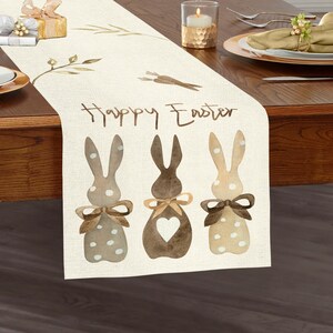 Easter Table Runner, Easter Table Decor, Easter Bunny Table Runner, Seasonal Table Runner ...