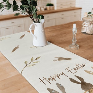 Easter Table Runner, Easter Table Decor, Easter Bunny Table Runner, Seasonal Table Runner ...