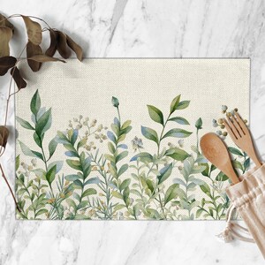 Eucalyptus Leaves Placemats | Spring Decor | Table Decor | Seasonal Placemat | Leaves Placemats ...