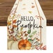 Hello Pumpkin Table Runner, Fall Table Decor, Leaves Table Runner, Fall ...