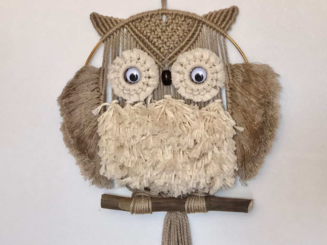 Wall Owl, Macramé Owl, Owl Wall Decor, Macrame Wall Art, Owl Ornament ...