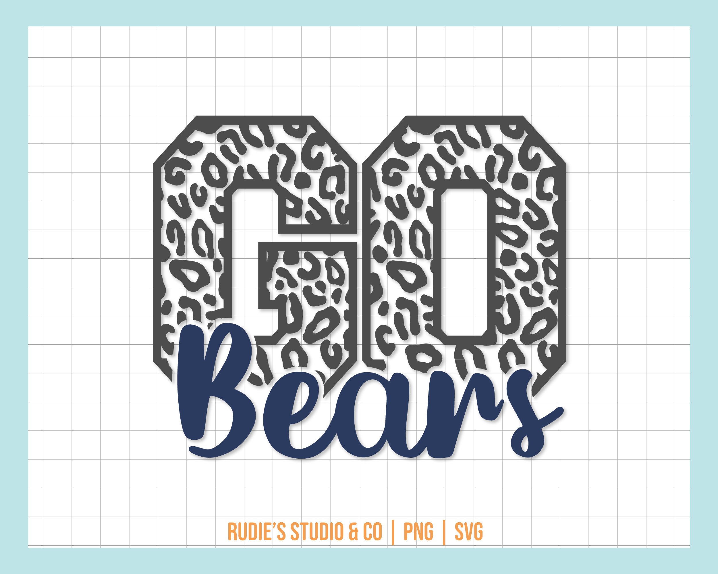 Go Bears SVG Go Bears Png Go Bears Cheetah Bears Mascot - Etsy