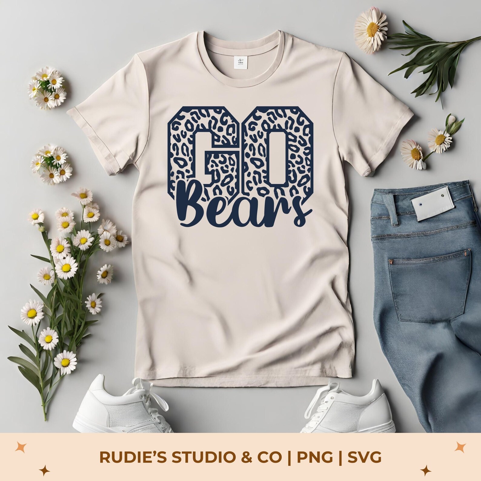 Go Bears SVG, Go Bears Png, Go Bears Cheetah, Bears Mascot SVG, Cheetah ...