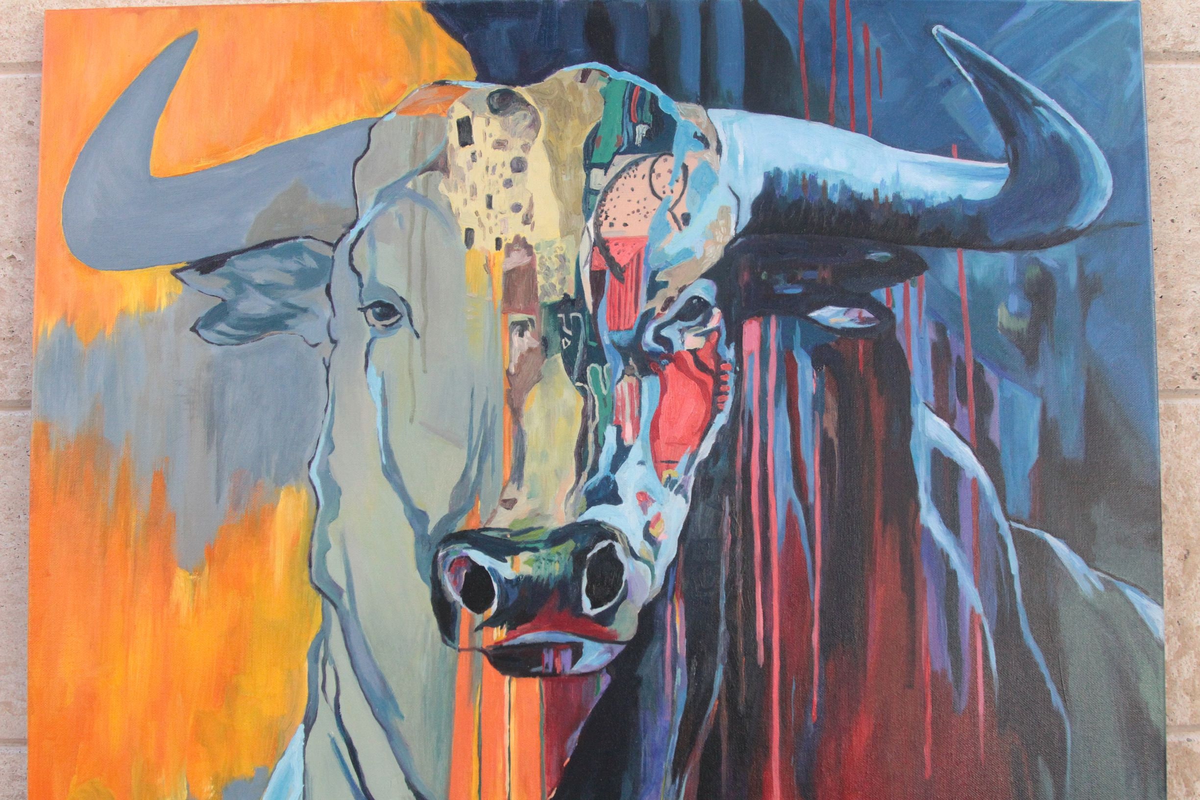 Buffalo Large Original Painting on Canvas - Etsy