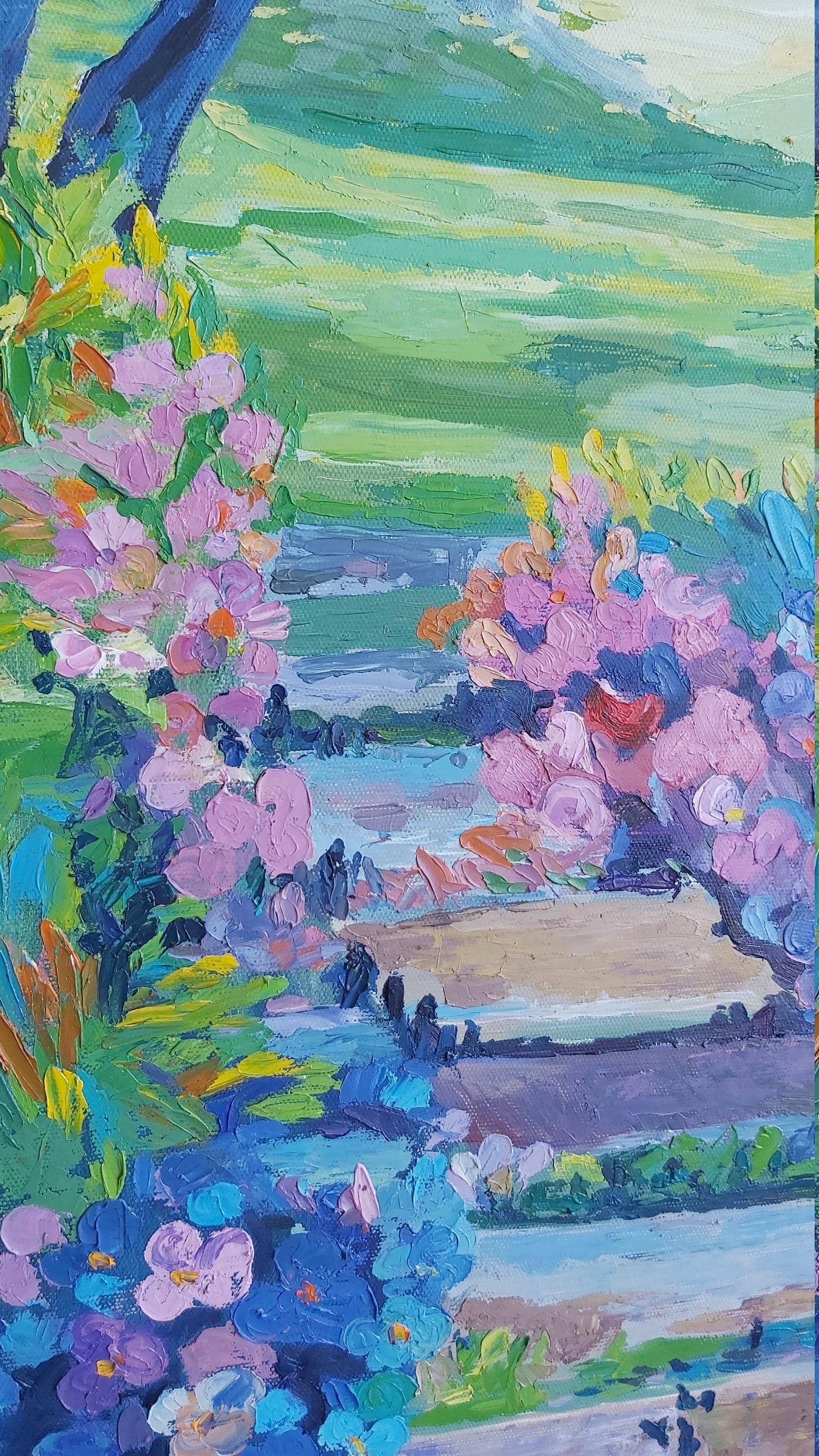 Blue Landscape Large Original Painting on Canvas - Etsy