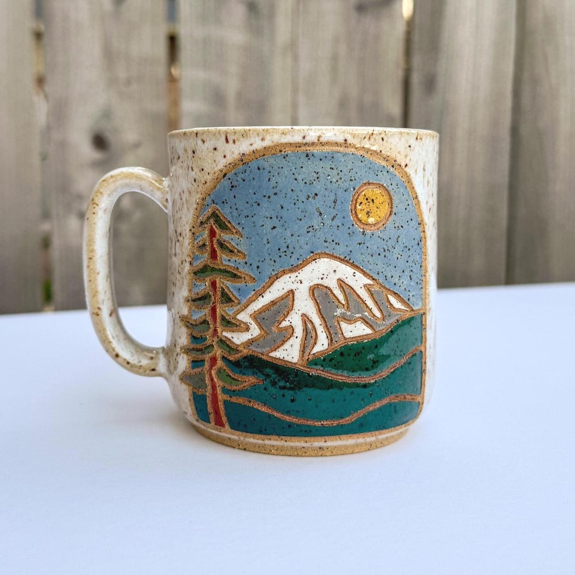 Mt. Rainier Tahoma Handmade Pottery Mug | Pacific Northwest Volcano ...