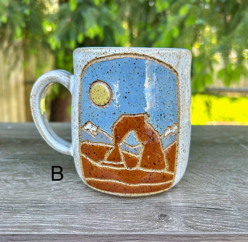 Utah Delicate Arch Handmade Ceramic Mug Hiking Hiker Camping Gift for ...