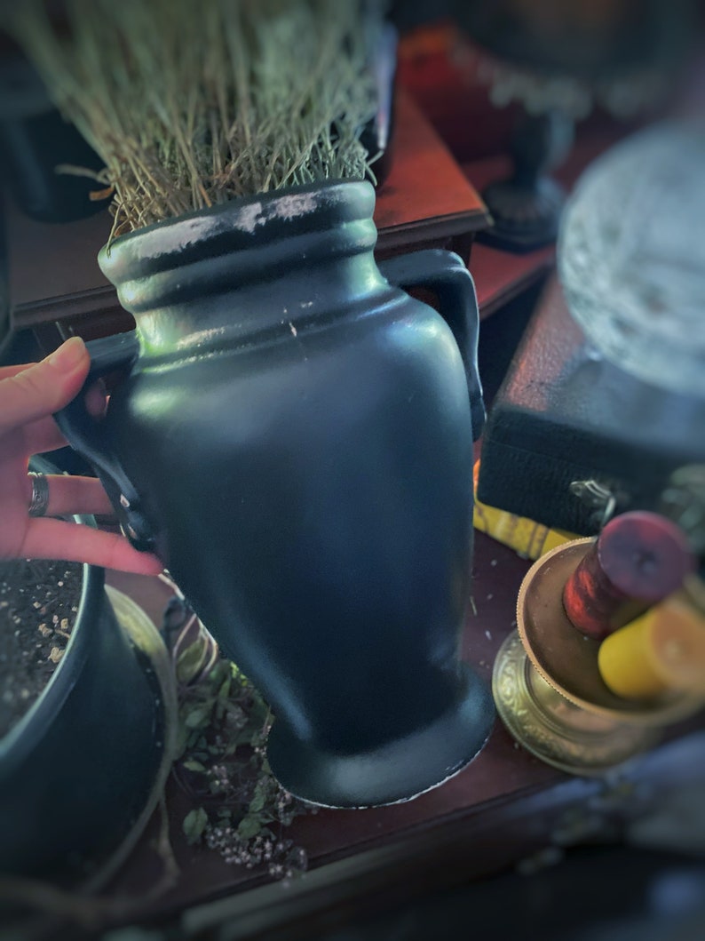 Gothic Black Greek Urn Style Vase Gothic Vase Flower Vase - Etsy