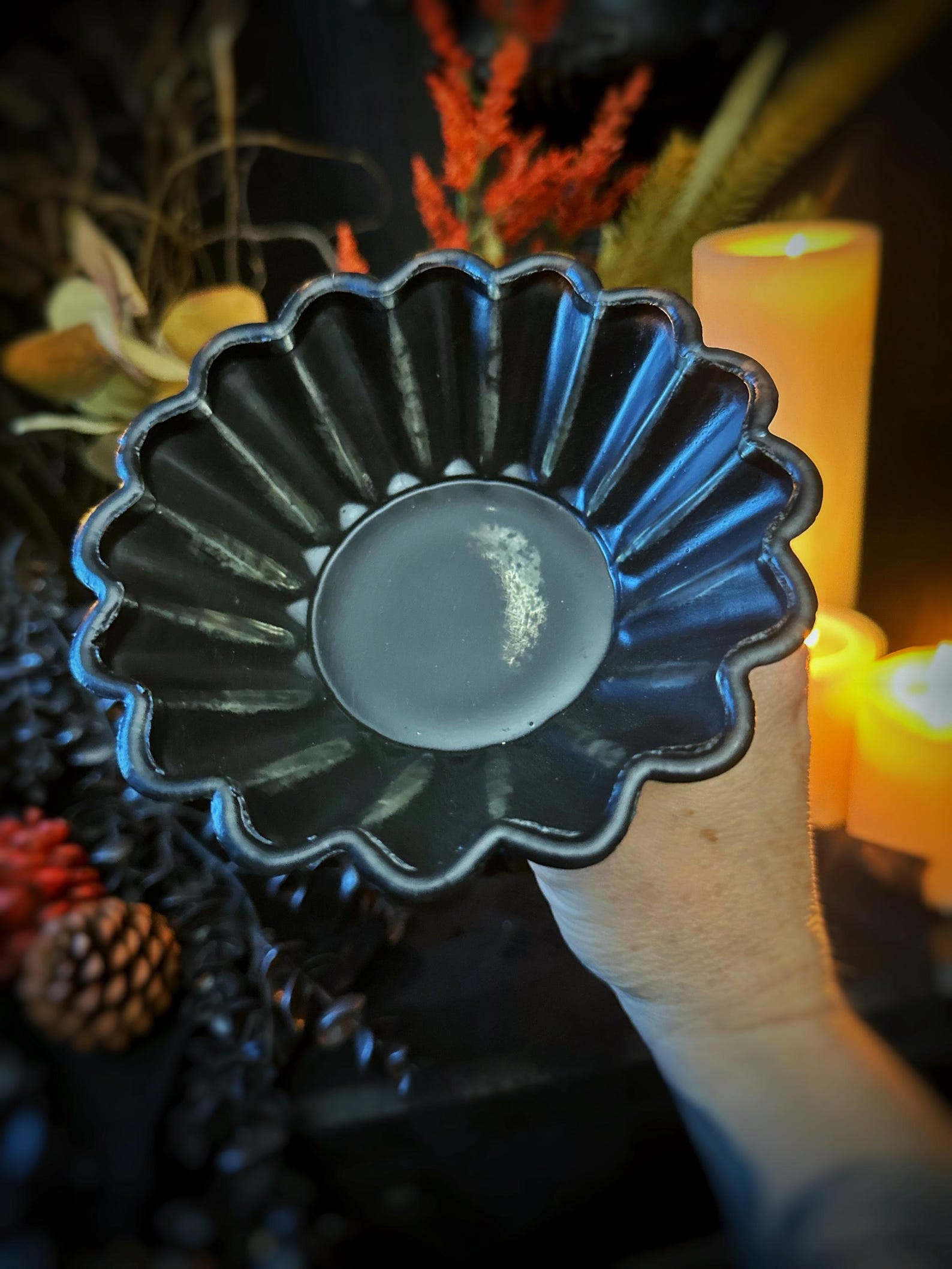 Gothic Offering Bowl, Alter Tools, Witchy Home Decor, Glass Divination ...