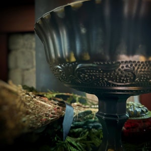 Gothic Offering Bowl, Alter Tools, Witchy Home Decor, Glass Divination ...