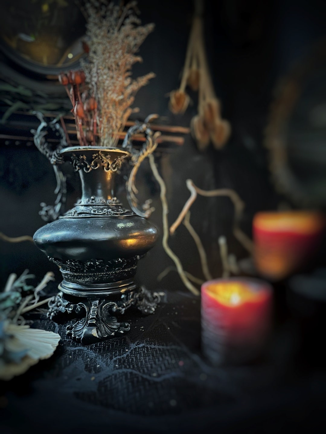 Gooey Gothic Urn Style Vase, Gothic Victorian Home Decor, Handlex Vase ...