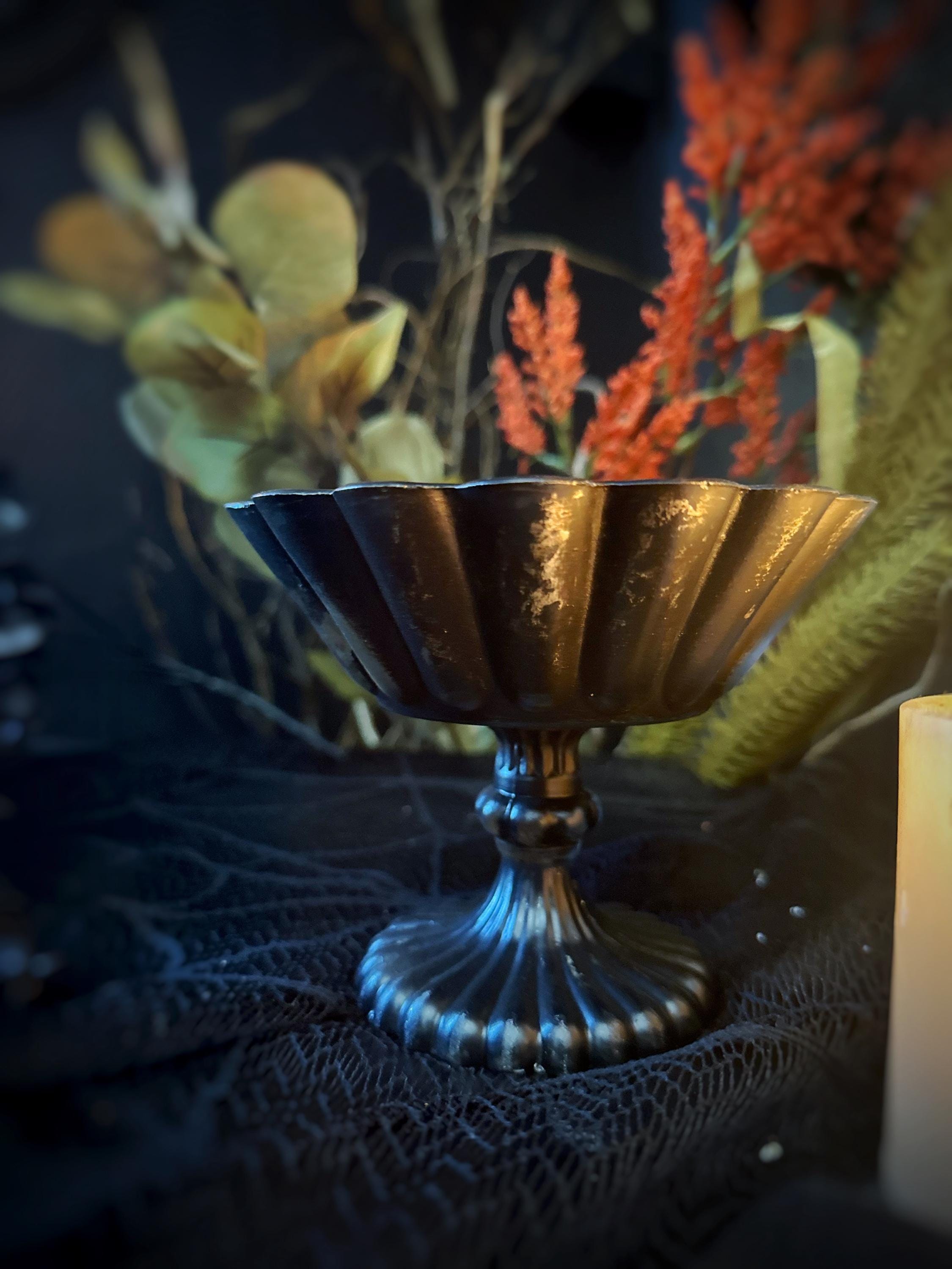 Gothic Offering Bowl, Alter Tools, Witchy Home Decor, Glass Divination ...