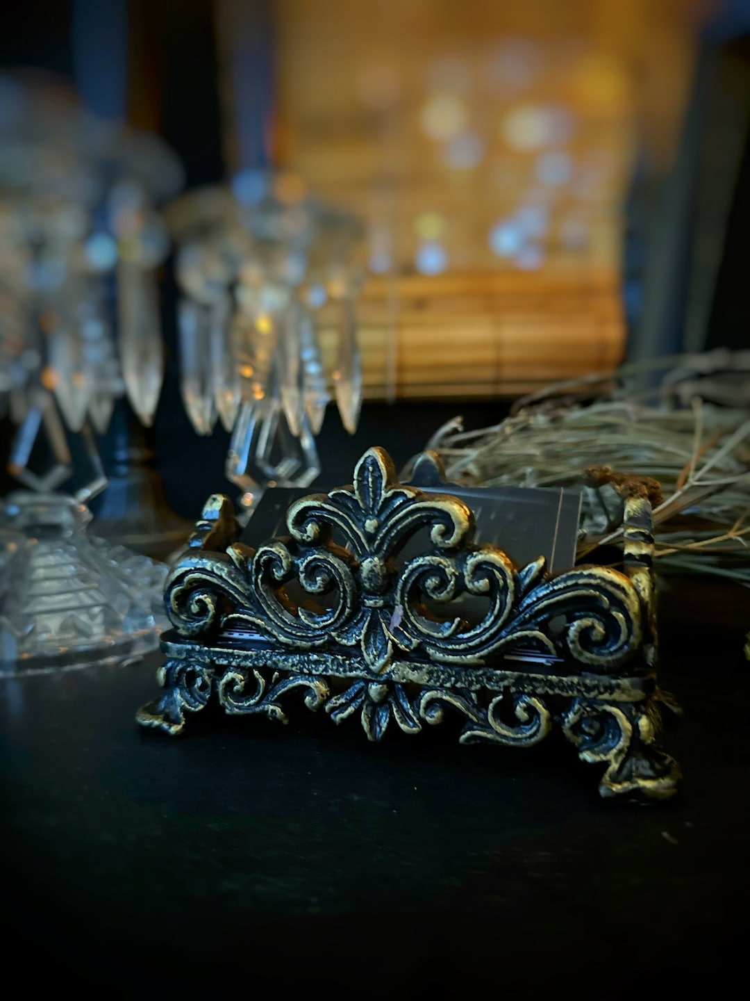 Gothic Card Holder, Coaster Set Holder, Gothic Home Decor, Dark ...