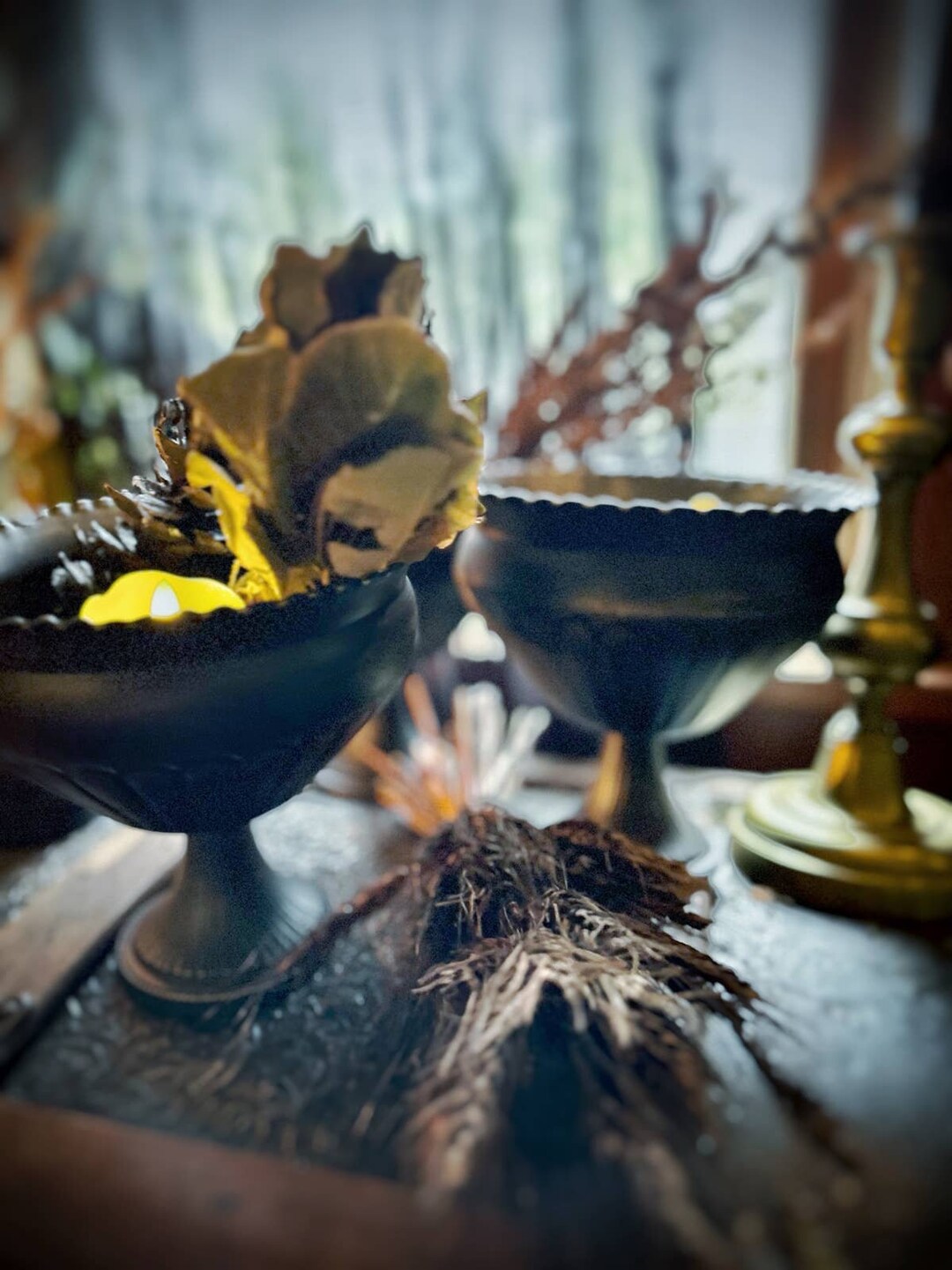 Gothic Mantle Urn Style Vases, Set of 3, Gothic Decor, Gothic Vases ...