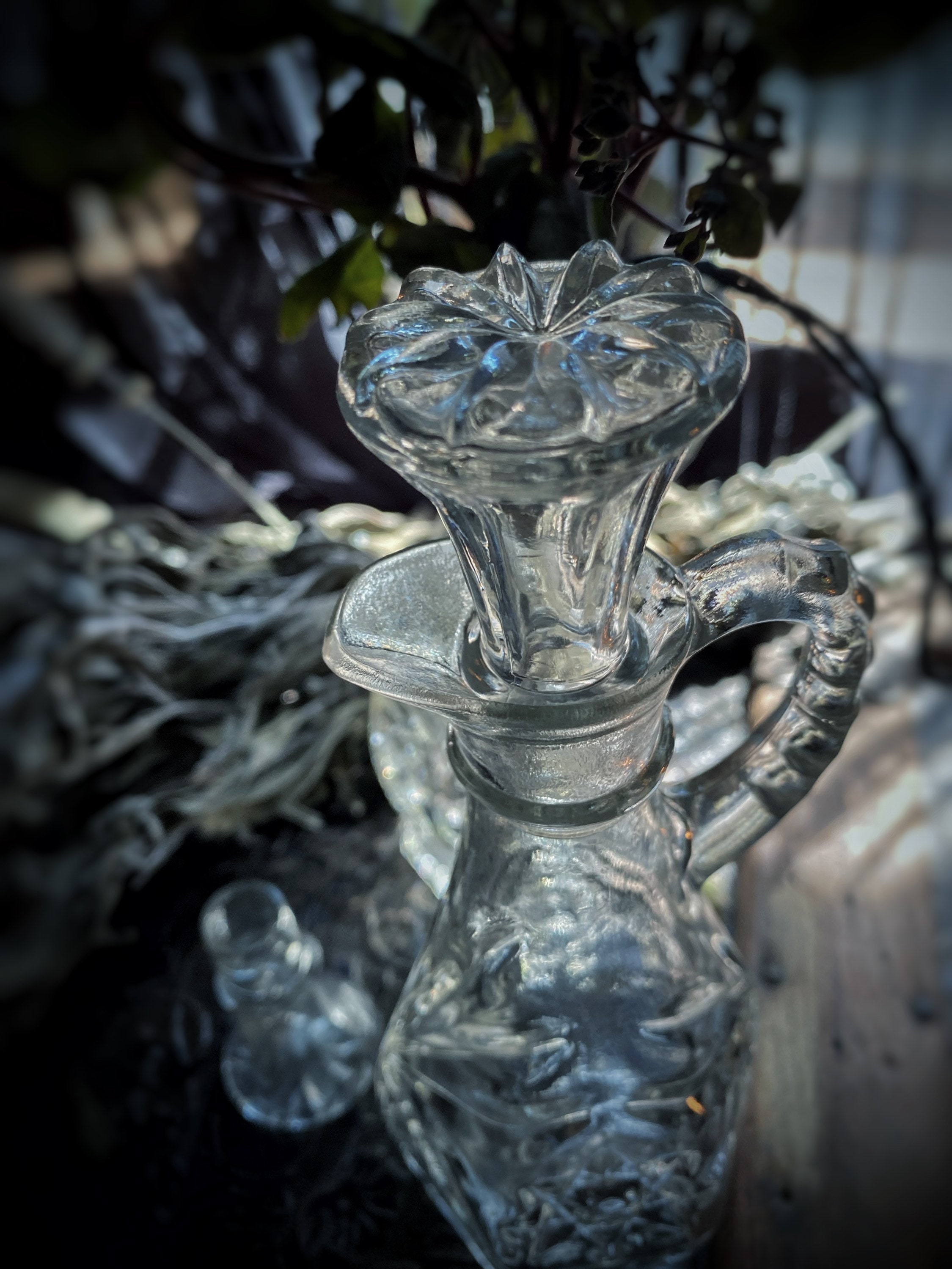 Beautiful Cut Glass Crystal Potion Bottles, Decanters, Vintage ...