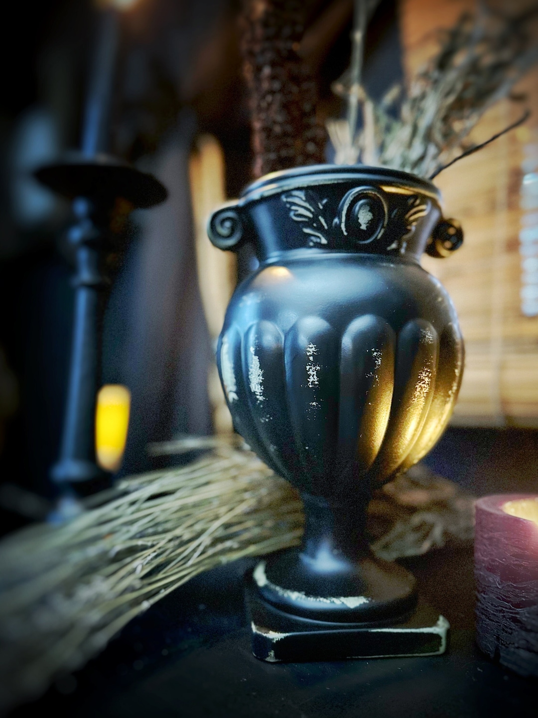 Gothic Urn-style Vase, Ceramic Vase, Gothic Victorian, Goth Home Decor ...