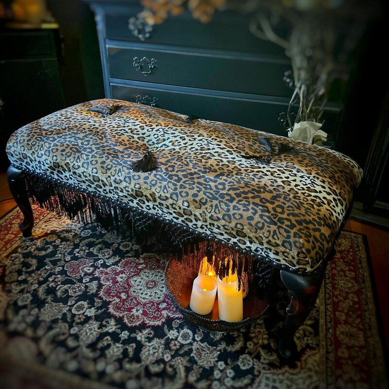 Leopard Bench - Etsy