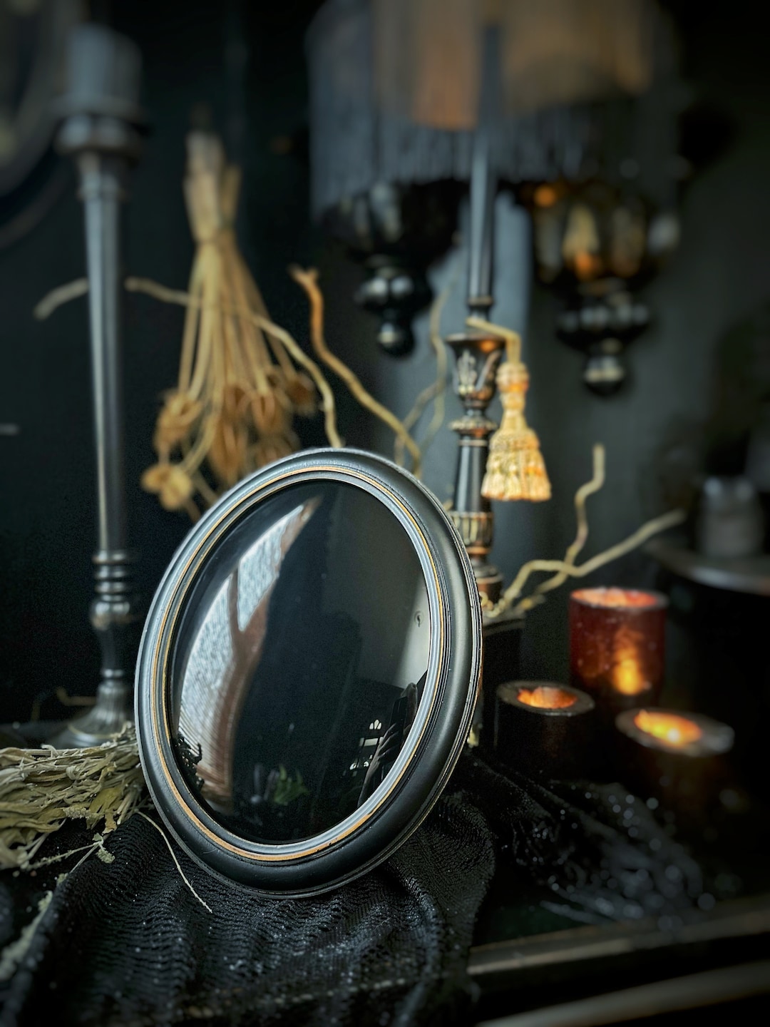 Gothic Scrying Mirror, Divination Tools, Gallery Wall, Witchy Mirror ...