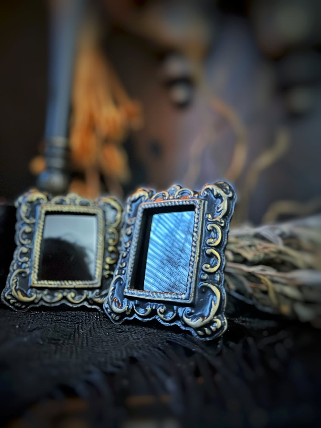 Mini Decorative Scrying Mirrors pair, Travel Scrying Mirrors ...