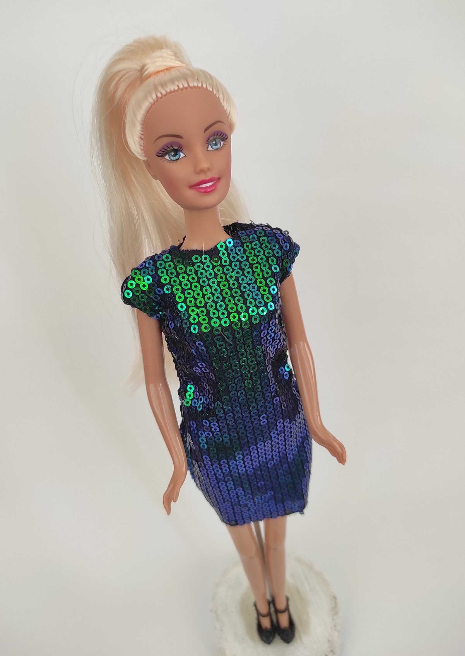 Barbie Sequin Dress Barbie Outfit Barbie Party Dress Blue Etsy