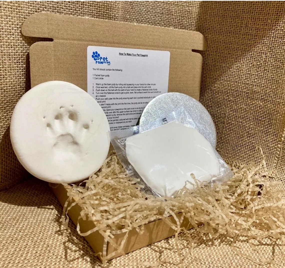 Pet Paw Print Kit Dog Cat Puppy Kitten Inkless Air Dry - Etsy UK