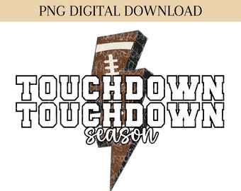 Touchdown Png, Touchdown Season Png, Distressed Football Png Shirt ...