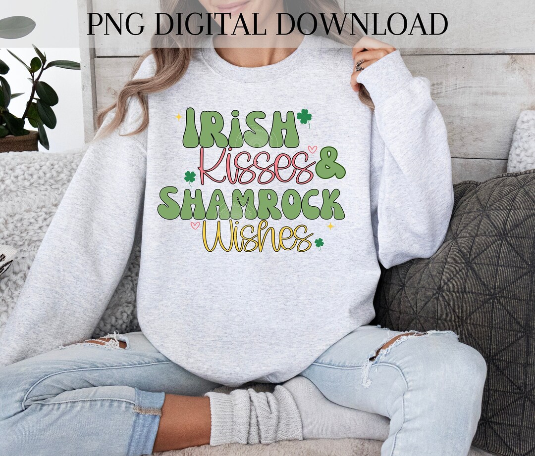 Irish Kisses & Shamrock Wishes Png, St Patrick's Day Png, Irish Png ...