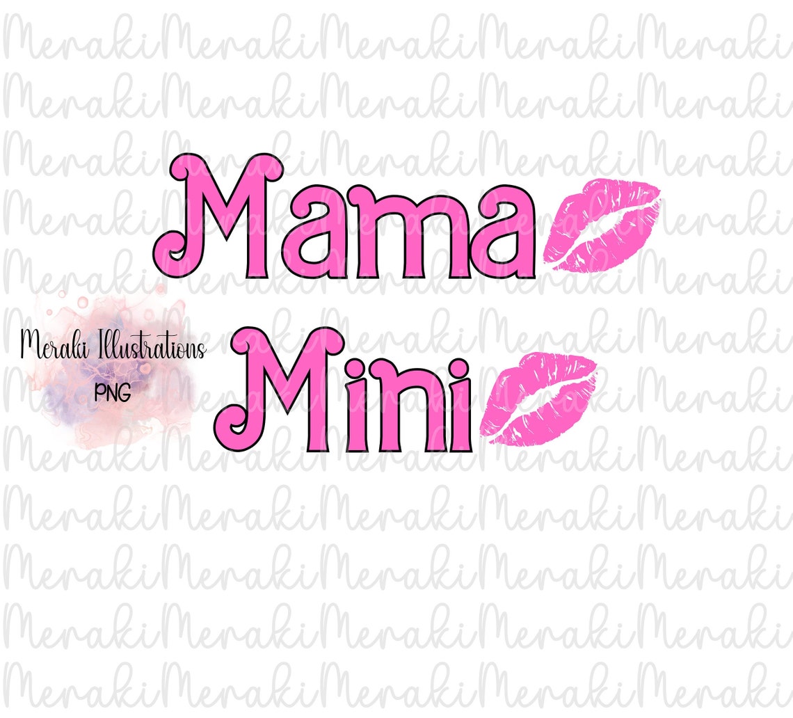Mama Mini Png Bundle, Straight AND Arch Bundle Barbi Mama Png, Barbi ...