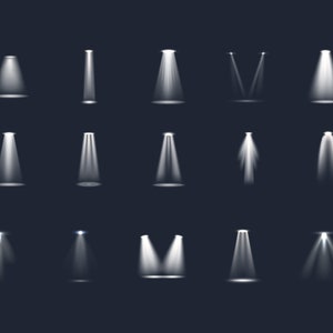 50 Spotlight Effect Stamps for Procreate | Scene Illumination and ...