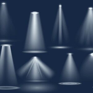 50 Spotlight Effect Stamps for Procreate | Scene Illumination and ...