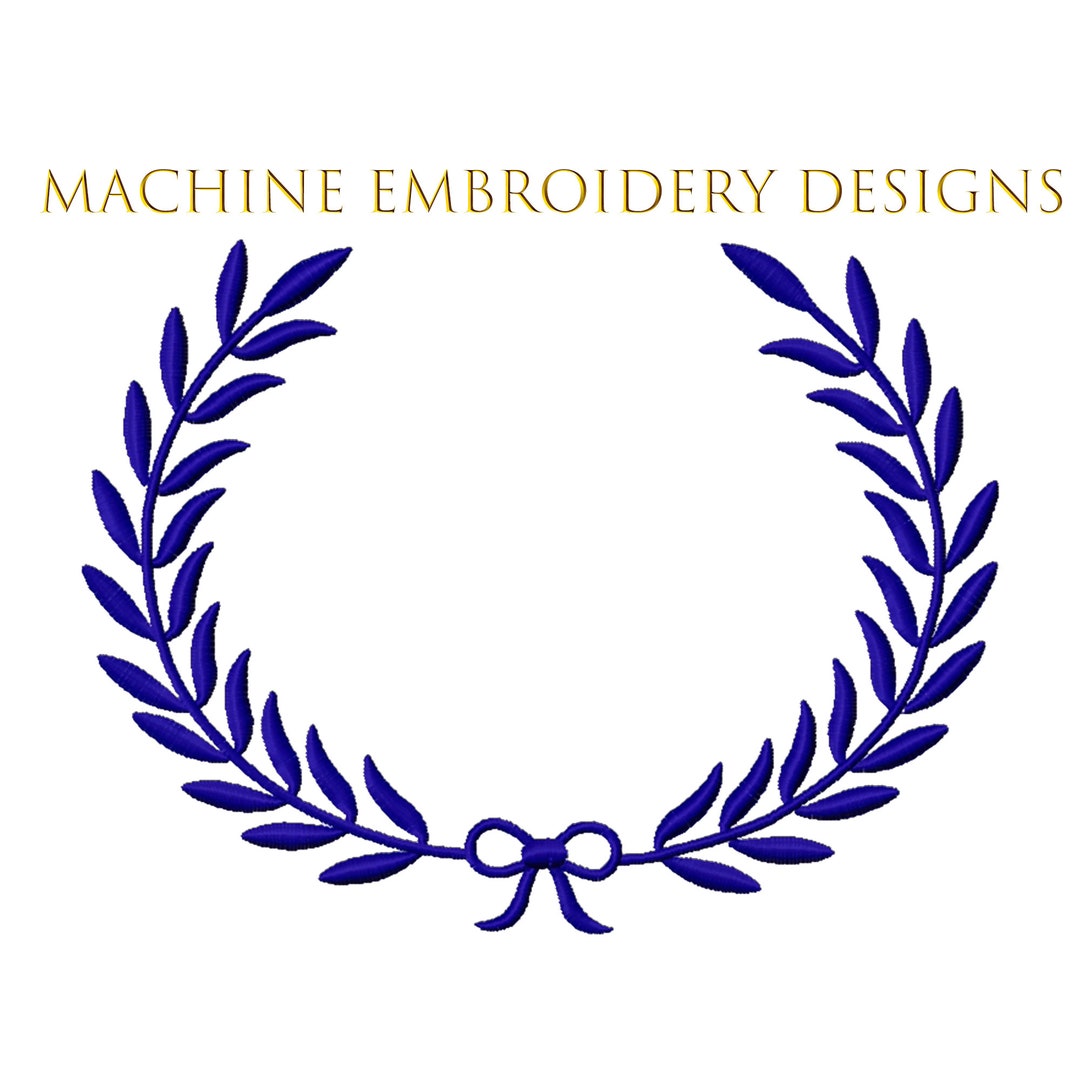 Olive Branch Machine Embroidery Design,floral Embroidery Design,wreath ...