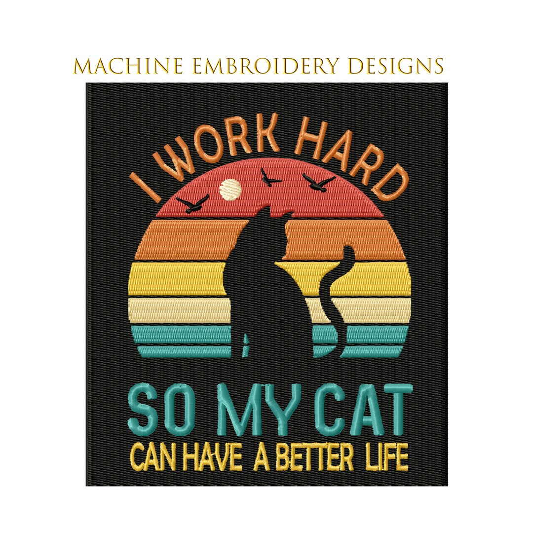 Embroidery Design for Cat Lovers,cat Embroidery Designs,machine ...
