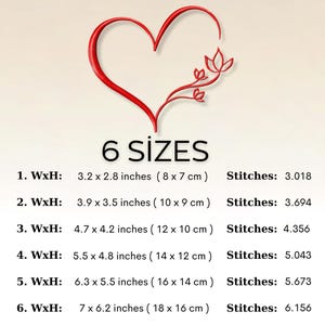 Flower Heart Machine Embroidery Design,diy Machine Embroidery,one Clor ...