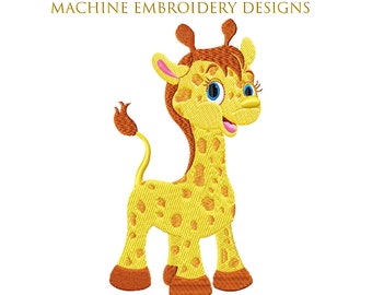 Giraffe Machine Embroidery Design - Etsy