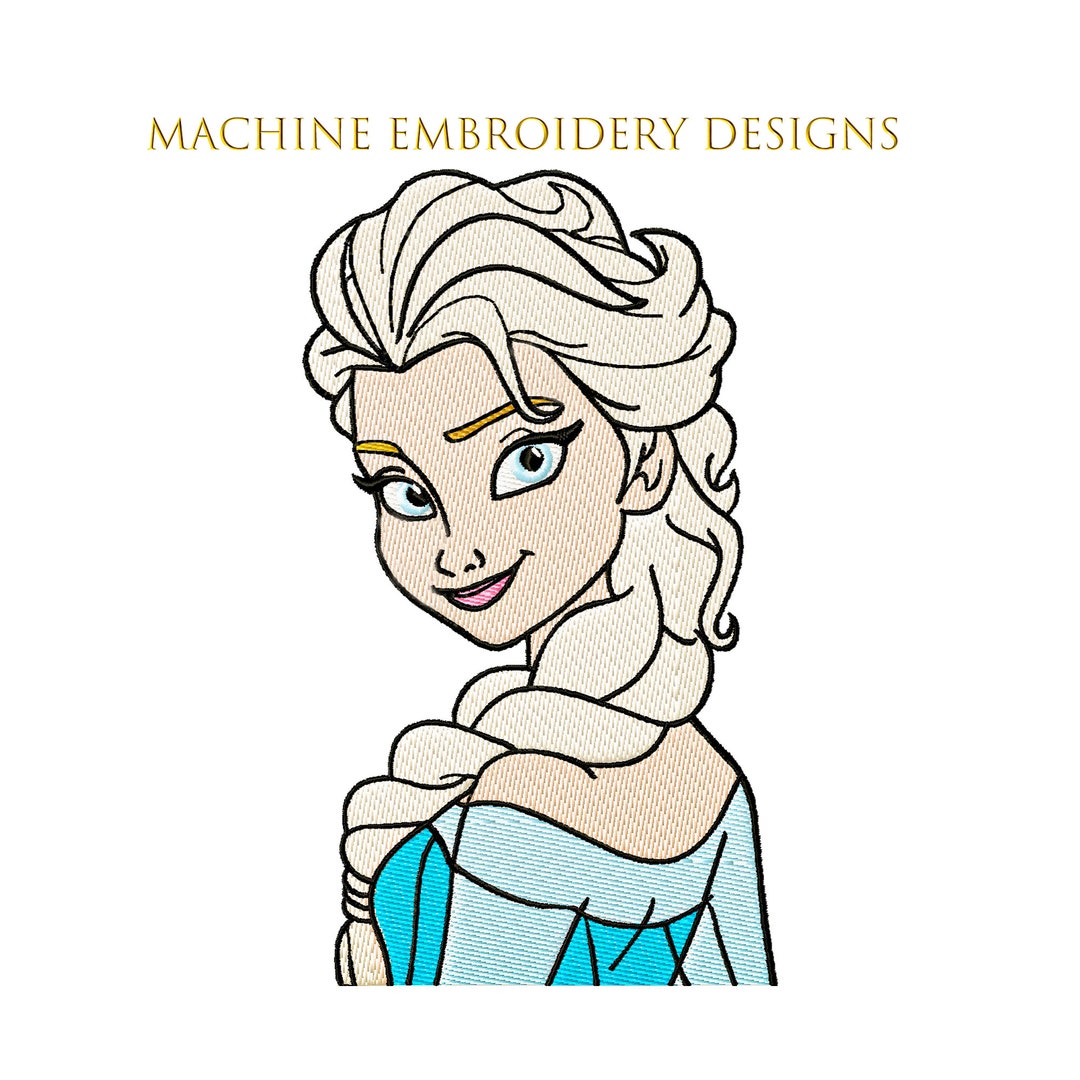 Princess Doll Embroidery Design,ice Queen Machine Embroidery Design ...