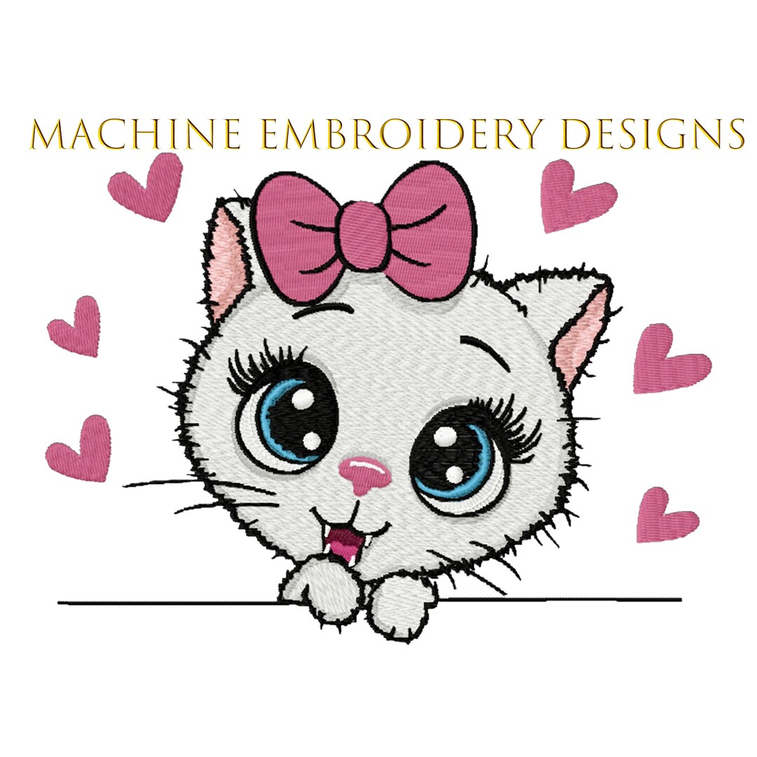 Cat Embroidery Designs,cat Embroidery File,machine Embroidery File ...