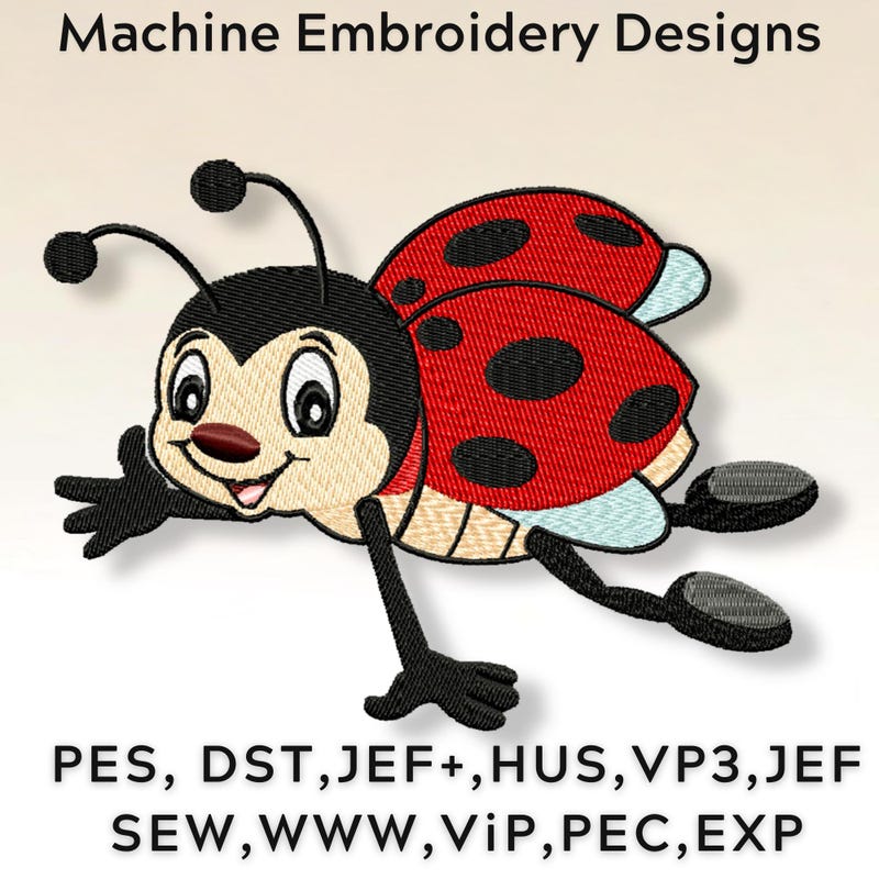 Ladybug Embroidery Design - Etsy