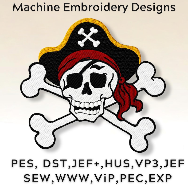 Pirate Embroidery Designs - Etsy